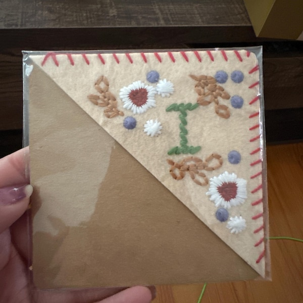 Personalized Hand Embroidered Corner Bookmark - Summer and Winter Set ...