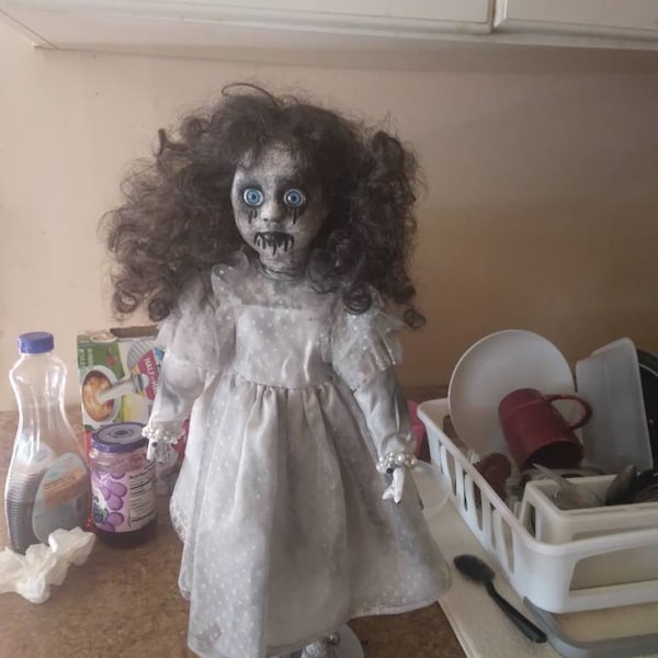 Creepy Doll Dark Art Disturbing Girl Doll Spooky Zombie Dollz Original ...