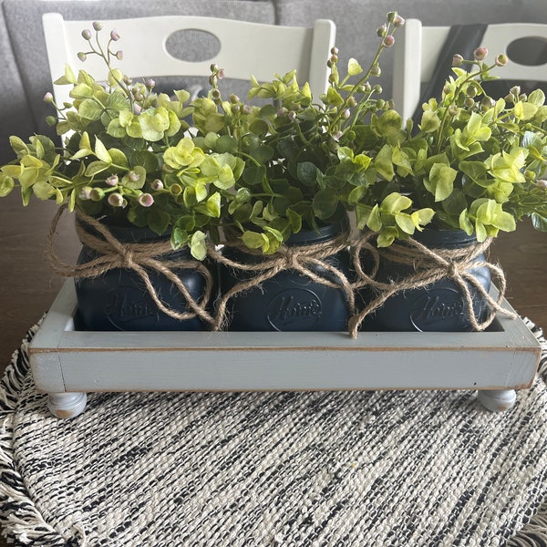 Home Decor Farmhouse Riser Tray, Rustic Tray With Legs, Table Tray ...
