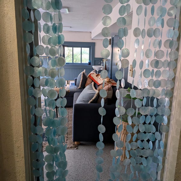 Large Boho Sea Shells Wall Hanging, Sea Shells Wall Art, Broken White ...