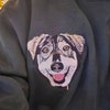 Custom Dog Face Embroidered Sweatshirt, Dog Photo Embroidered Hoodie ...