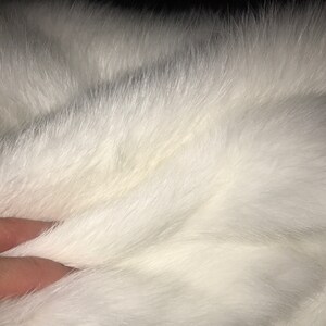 2x WHITE Rabbit Skin Fur Pelt Tanned for Crafts, Fabric, LARP, Animal ...