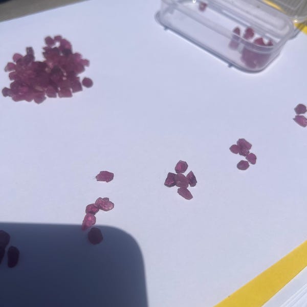 Glass Filled Ruby Faceted Drops, 3 to 5 MM Beads, Ruby Drops, Gemstone ...