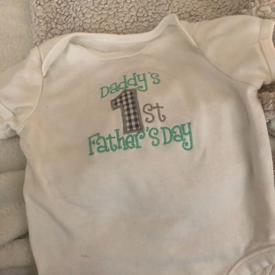 Instant Download Daddy's 1st Father's Day Applique Machine Embroidery ...
