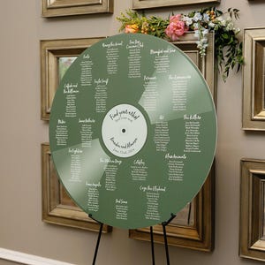 DIGITAL SIGN Vinyl Record Table Plan , Music Theme Wedding, Retro ...