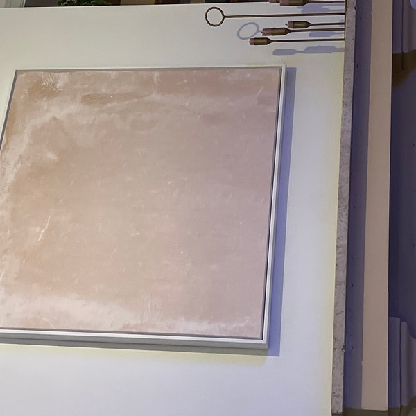 Beige Square Canvas Wall Art, Canvas Print, Abstract Art, Minimalist ...