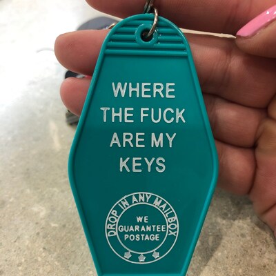 Small Business Motel Key Tag Big Heart Motel Keychain Vintage Style Key ...