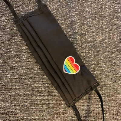 Pride Face Mask Lgbt Face Mask With 3 Layers Unisex Face Mask Heart ...