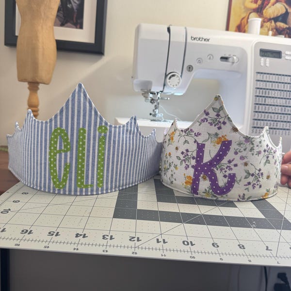 Crown Sewing Pattern PDF, DIY Birthday Crown for Kids, Princess Tiara ...