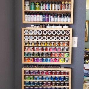 3 Large Paint / Display Shelf Craft Paint Spacing | Etsy