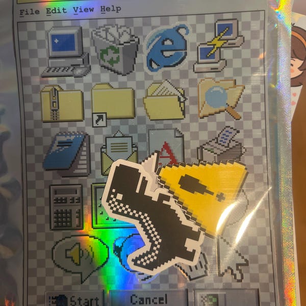 Goose.exe Computer Virus Error Sticker Infected Message Handmade ...