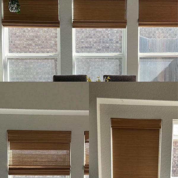 MOOD Double Bamboo + Roller Shade (natural Woven Wood on the Front ...