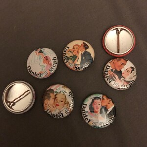 Retro Wedding Day Pins SET of 25 PARTY PACK Vintage Bride | Etsy