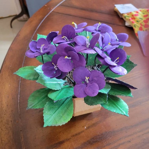 African Violet Paper Flower Templates: DIY 3D Crafts (instant Download ...