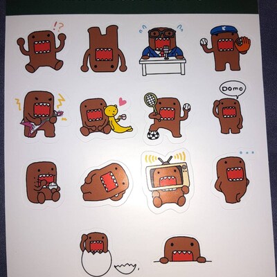 Domo Sticker Pack Domo Sticker Cartoon Sticker Plushie Sticker Cute ...