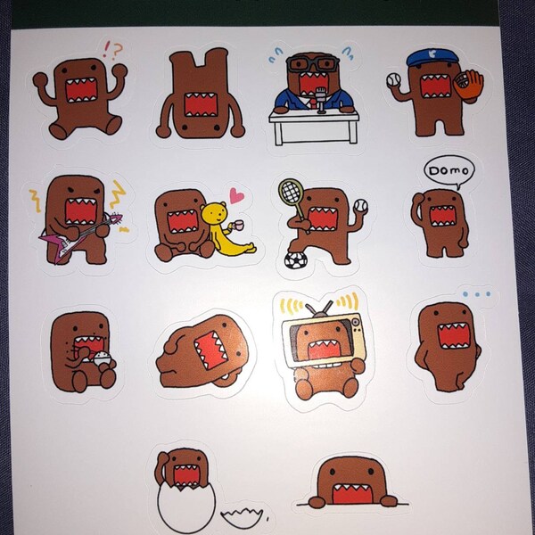 Domo Sticker Pack Domo Sticker Cartoon Sticker Plushie Sticker Cute ...