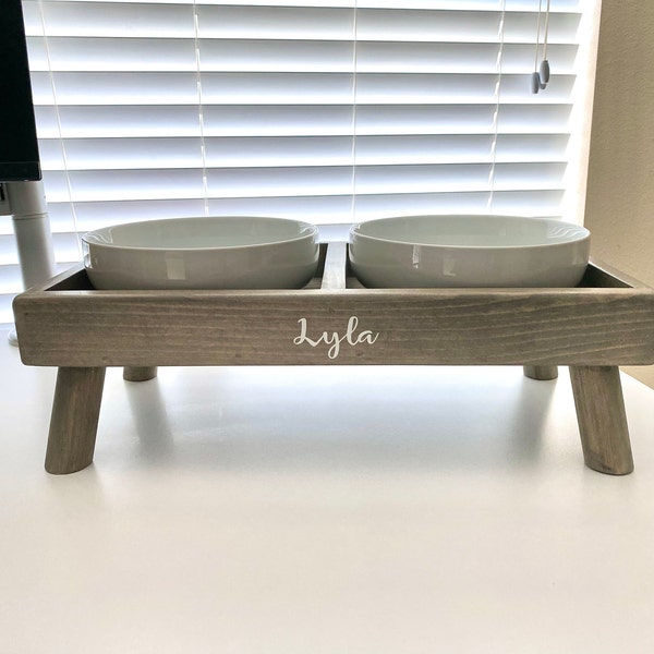 Large Modern Dog Food Stand | Elevated Dog Feeder | Dog Feeding Table ...