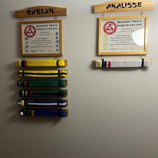 Handmade Belt Holder for Karate and Martial Arts for 10 to 12 Belts - Etsy