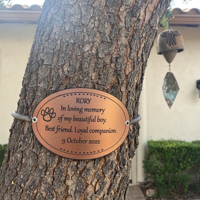 Tree Plaque bracelet Memorial Tree Tags. Tree Markers. Safe & Gentle to ...