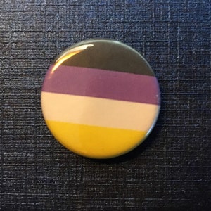 Bigender Pride Flag Pin Round Circle Button 1 Pin | Etsy