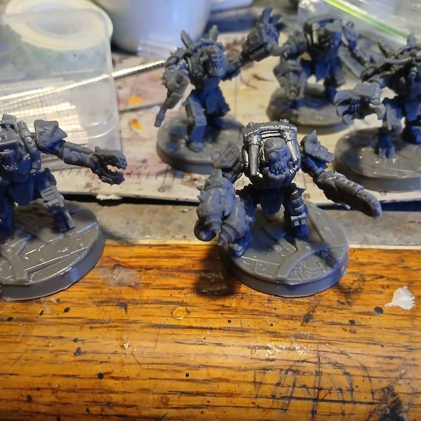 Kaptain Krunch Ork Shark Rider Model Ork Warboss 80mm Scenic Base High ...
