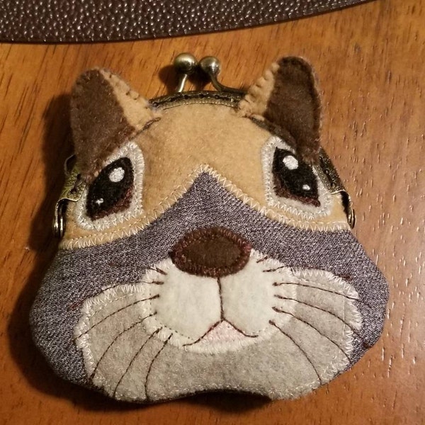 Squirrel Purse, Squirrel Snap Purse, Squirrel Coin Purse, Felt Squirrel ...