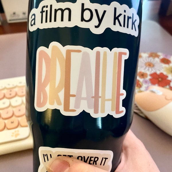 Just Breathe Sticker | Self Care Sticker Quotes | Mental Health Decal ...