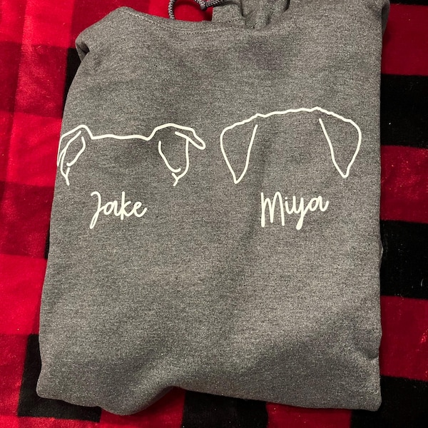 Custom Dog Sweatshirt, Personalized Dog Face Sweatshirt With Name ...
