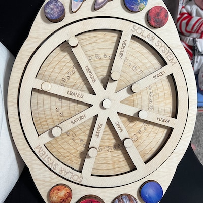 Wooden Solar System Puzzle for Preschool Education, Large Size Planets ...