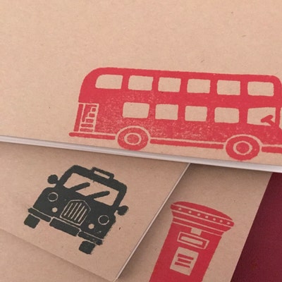 London Bus Rubber Stamp London Transport Red Bus Rubber - Etsy