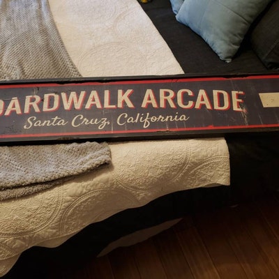 Boardwalk Arcade Sign Arcade Arrow Sign Beach House Custom - Etsy