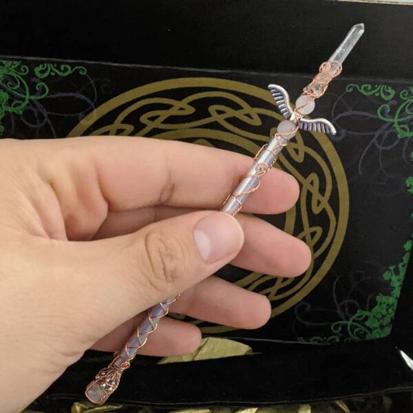 Fidget Wand: Vampire. Garnet, Obsidian, Onyx - Etsy