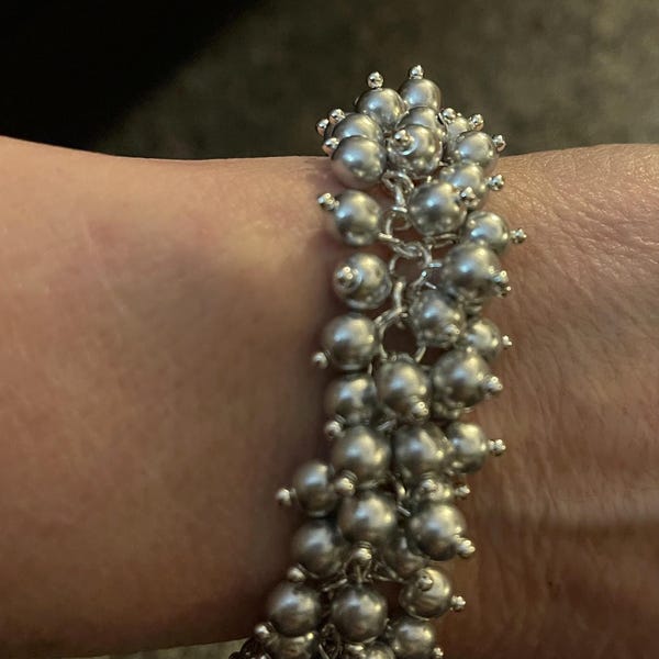 Star Cha Cha Bracelet, Nebula Color Mix, Half Mirrored Glass Beaded ...