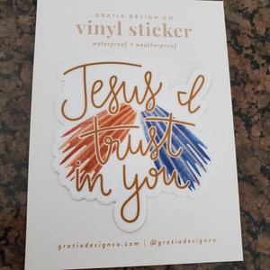 Jesus I Trust in You Sticker, Divine Mercy Sticker, Jesus Sticker ...