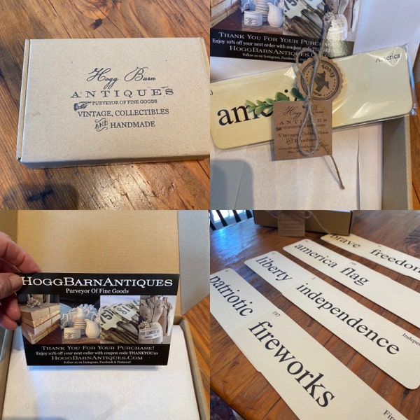 AMERICA Flash Cards LARGE Vintage Inspired Word Flashcard SET of 8 ...