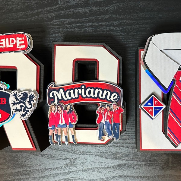 RBD 3D Letters, RBD Birthday Party, Rebelde Party Decorations, RBD ...