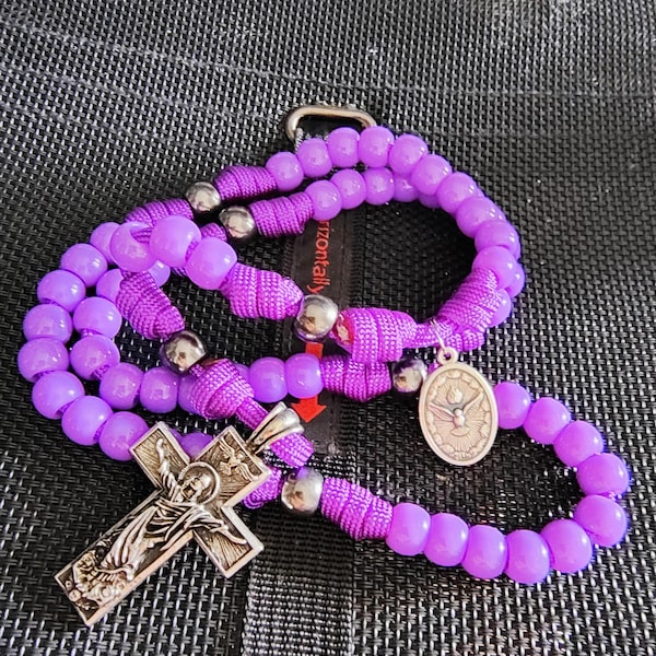 Stainless Steel 8mm Ball Chain Irish Penal Style Rosary, One Decade ...