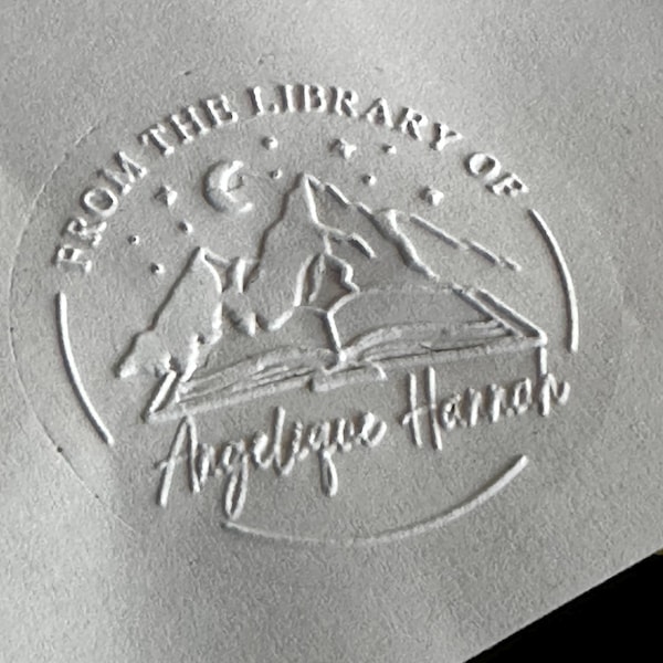 PERSONALIZED BOOK STAMP From the Library of Stamp Mystical Custom Self ...