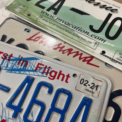 Starter Pack of 10 License Plates From 10 Different States in Craft ...