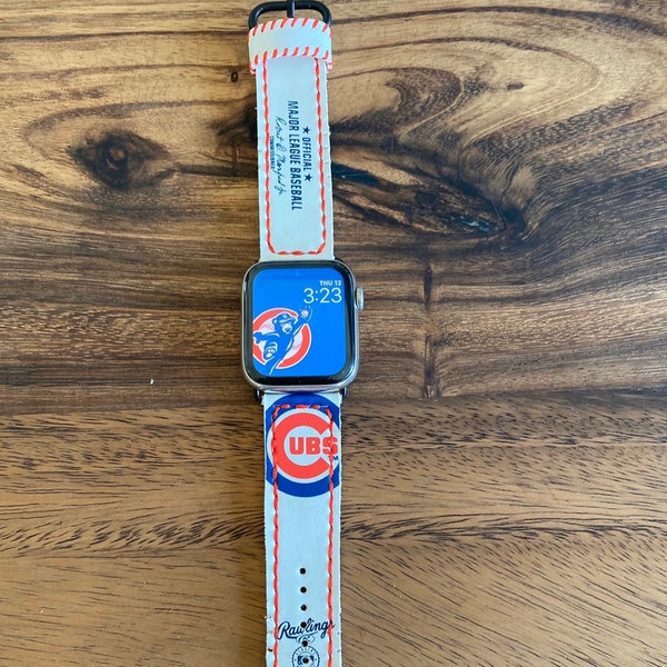 Handcrafted MLB Cubs Baseball Watch/apple Watch Band - Etsy