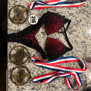 Competition Set Rhinestone Fitness NPC IFBB WBFF Figure Competition ...