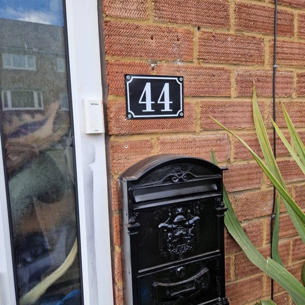 Personalised French Style Metal House Name And/or Number Plaque in ...
