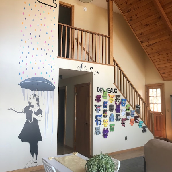 Raindrop Wall Decals - Vinyl Wall Decals, 4-color Raindrop Decals, Rain ...