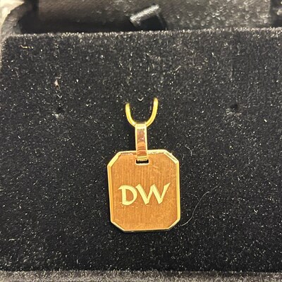 Diamond Name Necklace 14k Solid Gold Personalized Nameplate 3D Double ...