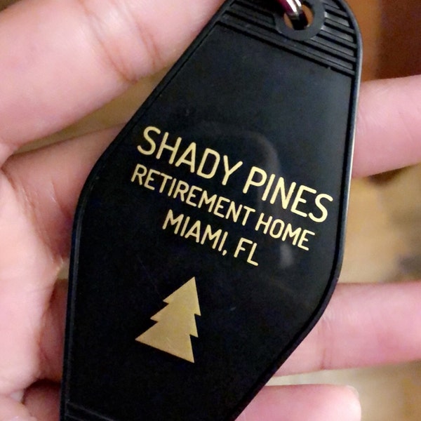 Shady Pines Black Key Tag - Golden Girls Keychain - Etsy