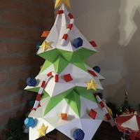 Christmas Tree Papercraft 3D DIY low poly paper crafts Plantilla de ...