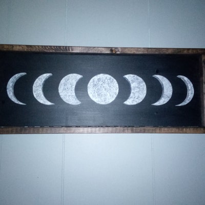 3D Moon Phases Sign // Home Decor // Farmhouse Sign // - Etsy