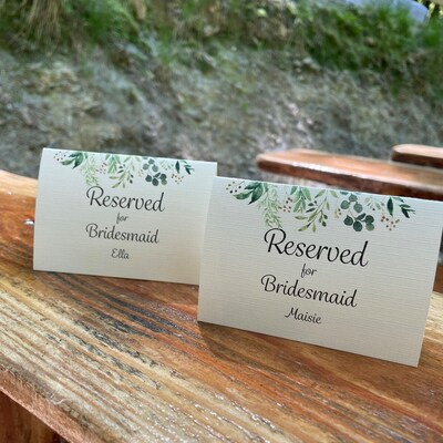 Personalised Large Wedding Reserved Place Name Tags vintage - Etsy UK