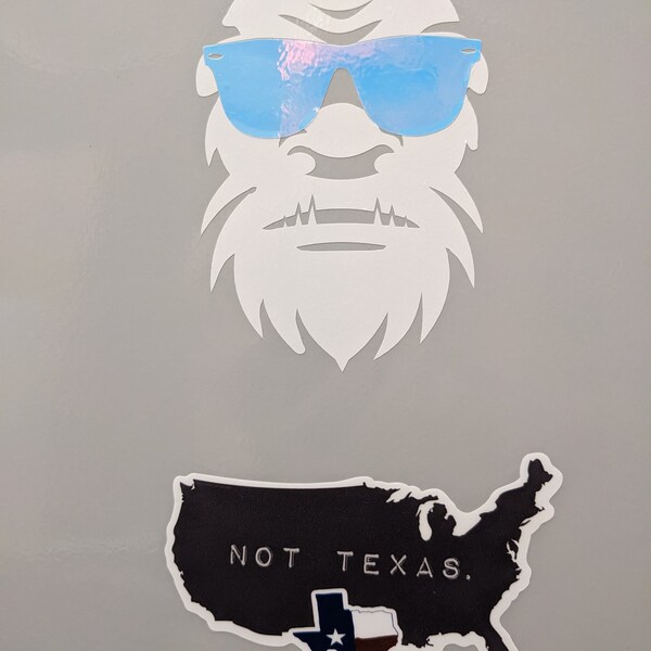 Texas Not Texas Bumper Sticker - Funny Texas Decal for Hydroflask Water ...