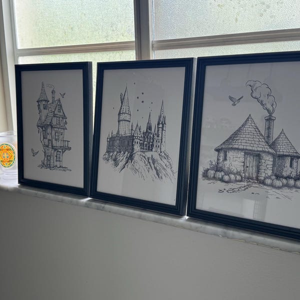 Wizard Wall Art, Set of 3, Gallery Wall Set, Wizard School, Magic Wall ...